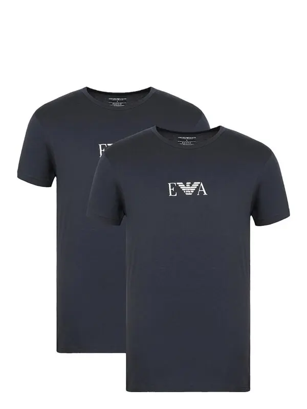 Emporio Armani Logo Two-piece T-shirt Set - Black