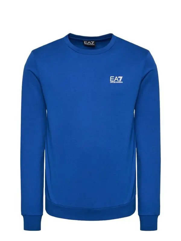 EA7 Logo Details Hoodie - Blue