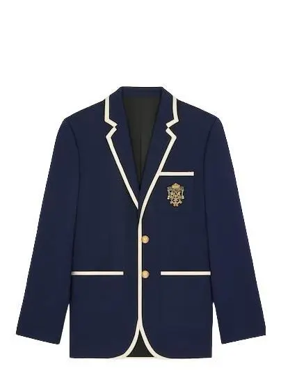 Celine Diagonal Wool Classic Blazer - Ink
