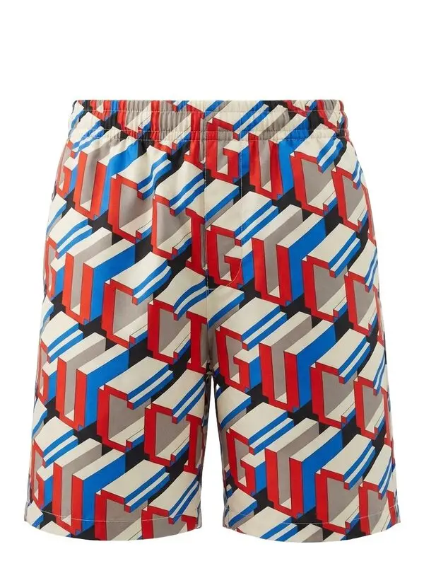 Gucci Pixel Print Shorts - Multicolor