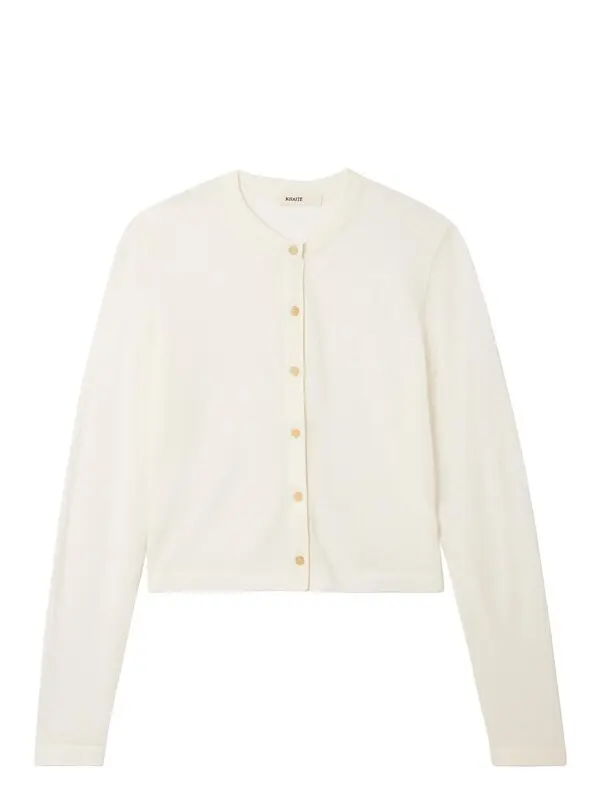Khaite Long-sleeved Knitted Shirt - Cream