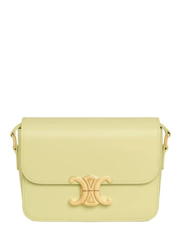 Celine Teen Triomphe Bag In Shiny Calfskin - Citrus