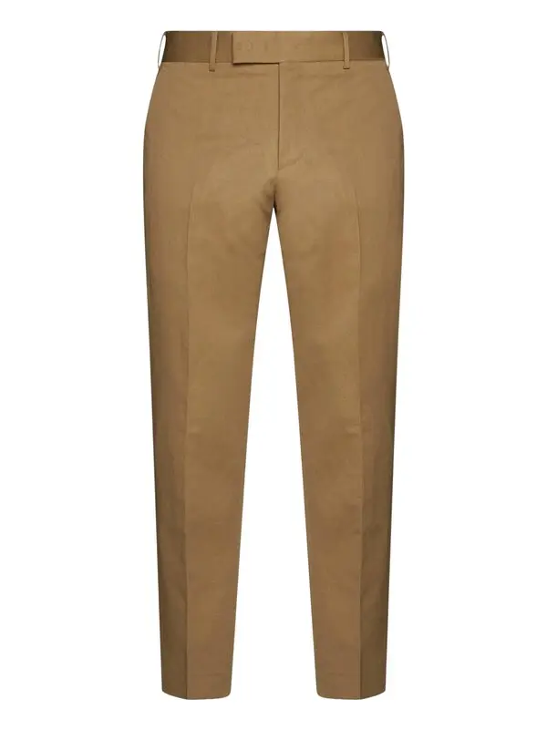 PT TORINO Cotton-blend Tailored Trousers - Brown