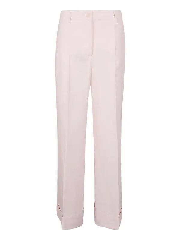 P.a.r.o.s.h Mid-waist Wide-leg Trousers - Pink