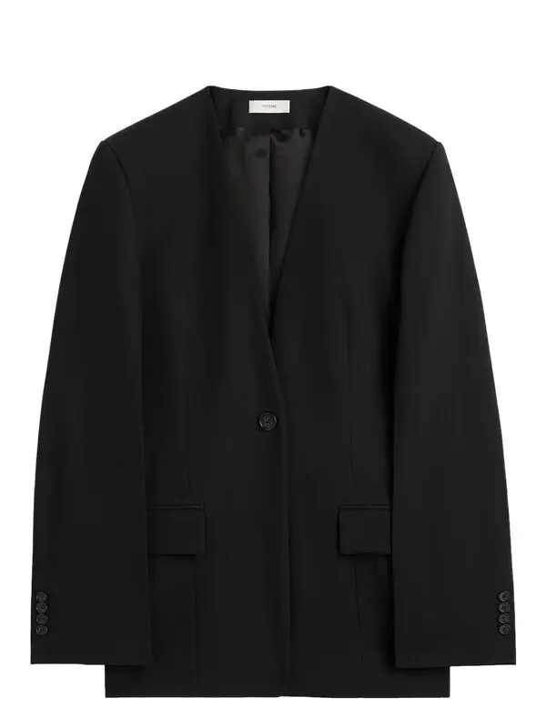 TOTEME Slouch V-neck Blazer - Black