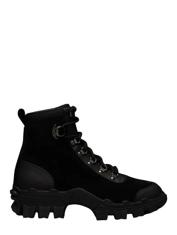 Moncler Lace-up Lug Sole Boots - Black