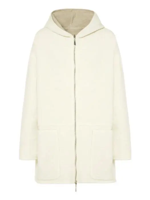 Malo Zip-up Hooded Coat - Beige
