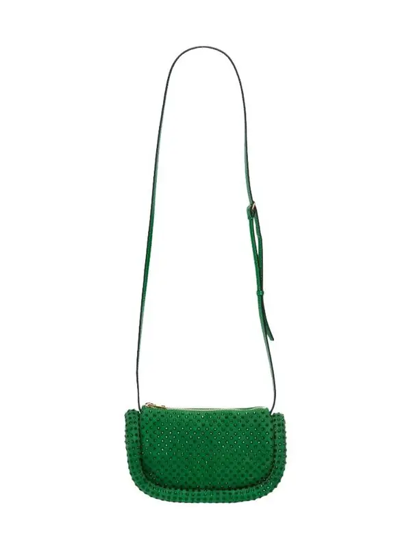 J.W.ANDERSON Crystal-embellished Bumper-12 Crossbody Bag - Green