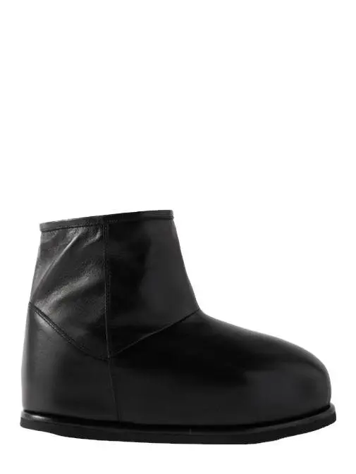 Amina Muaddi Heidi Shearling-lined Leather Boots - Black