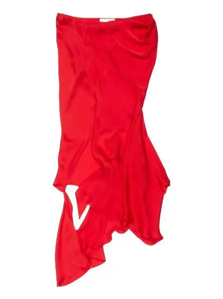 Acne Studios Cut-out Silk Maxi Skirt - Bright Red