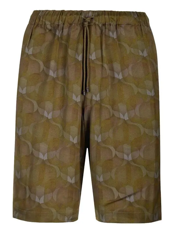 Dries Van Noten Printed Shorts - Green