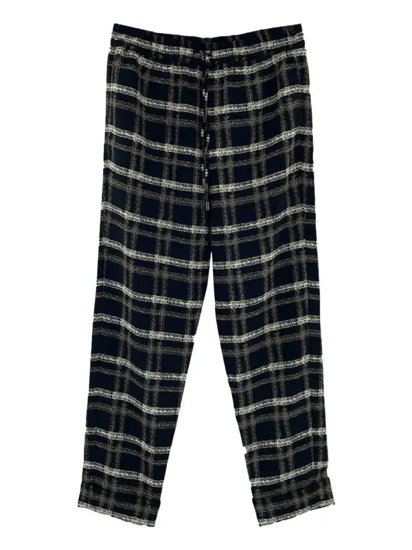 Emporio Armani Plaid Casual Pants - Black