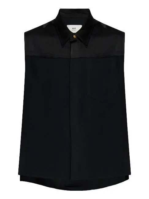 Ami Sleeveless Shirt - Black