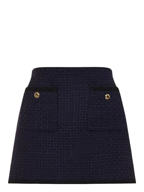 Miu Miu Logo Skirt - Blue