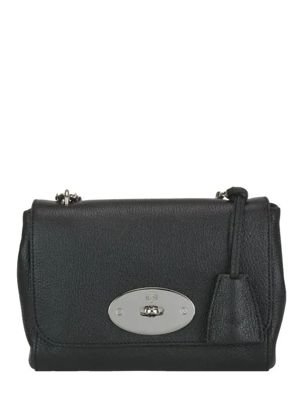 Mulberry Lily Chain-linked Crossbody Bag - Black
