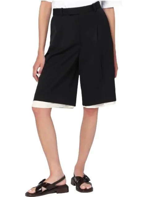RÓHE Double-layer Bermuda Shorts - Black