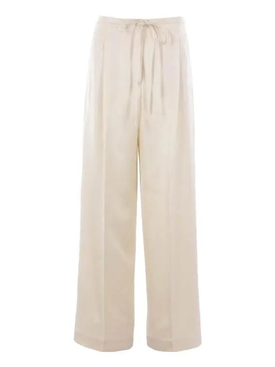 RÓHE Straight Leg Trousers - Nude