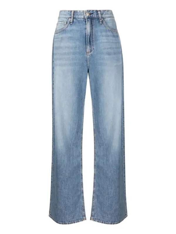 Rag & Bone Mid-rise Wide-leg Jeans - Blue