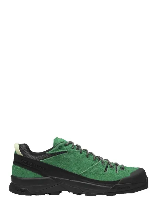 SALOMON X-alp Suede Lace-up Sneakers - Black / Parakeet / Patina Green