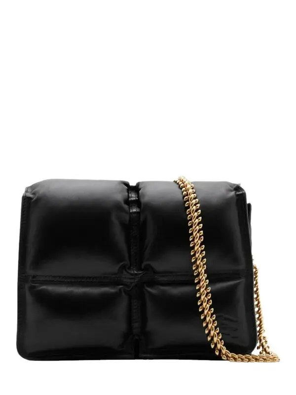 Burberry Quilted Chain-link Crossbody Bag - Black