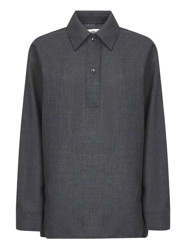 Studio Nicholson Buttoned Long Sleeve Shirt - Black