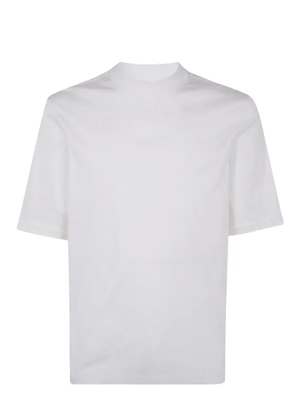 Brunello Cucinelli Jersey Mock Neck T-shirt - White