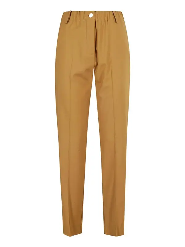 ALYSI Tailored Pants With Waistband Detail - Brown