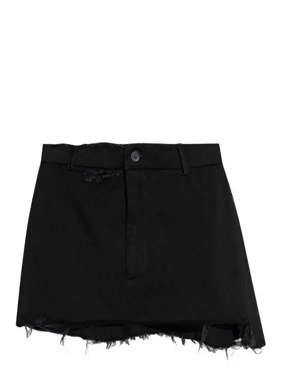Balenciaga Distressed Mini Skirt - Black