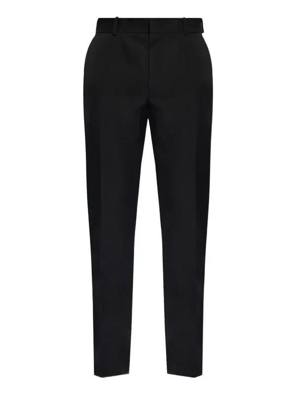 Alexander McQueen Mid-rise Straight-leg Tailored Trousers - Black