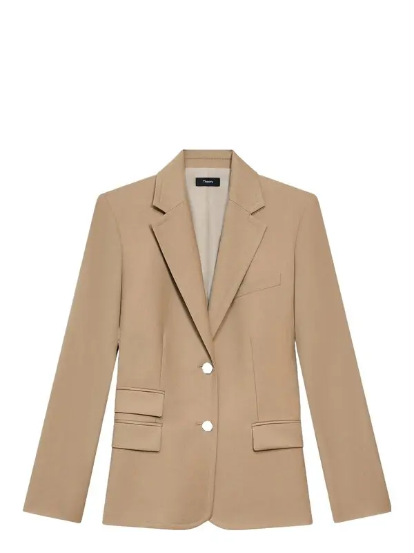 Theory Long-sleeved Single-breasted Blazer - New Camel