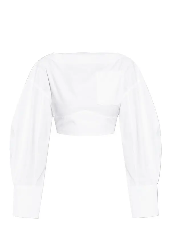 Jacquemus Open-back Cropped Shirt - White