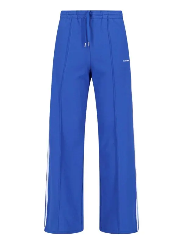 P.a.r.o.s.h Embroidered Logo Straight Leg Track Pants - Blue