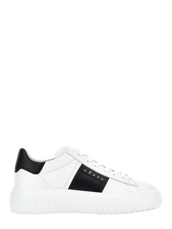 Hogan H-stripes Lace-up Sneakers - White/black