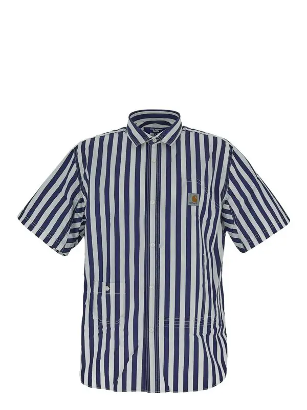 Junya Watanabe Striped Poplin Shirt - Gray