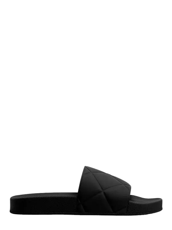 Bottega Veneta Quilted Slider Sandals - Black