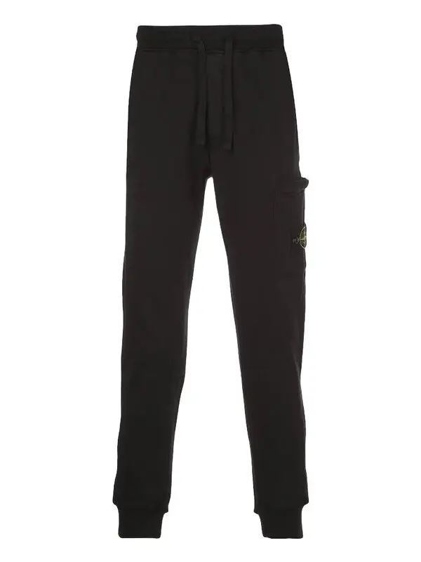 Stone Island Compass-badge Tapered Pants - Black