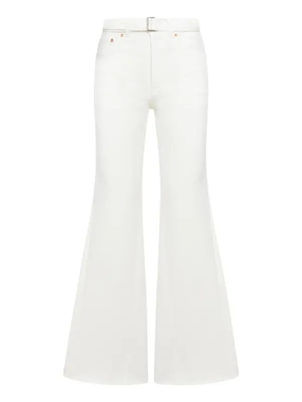 Sacai Low-rise Flared Jeans - White