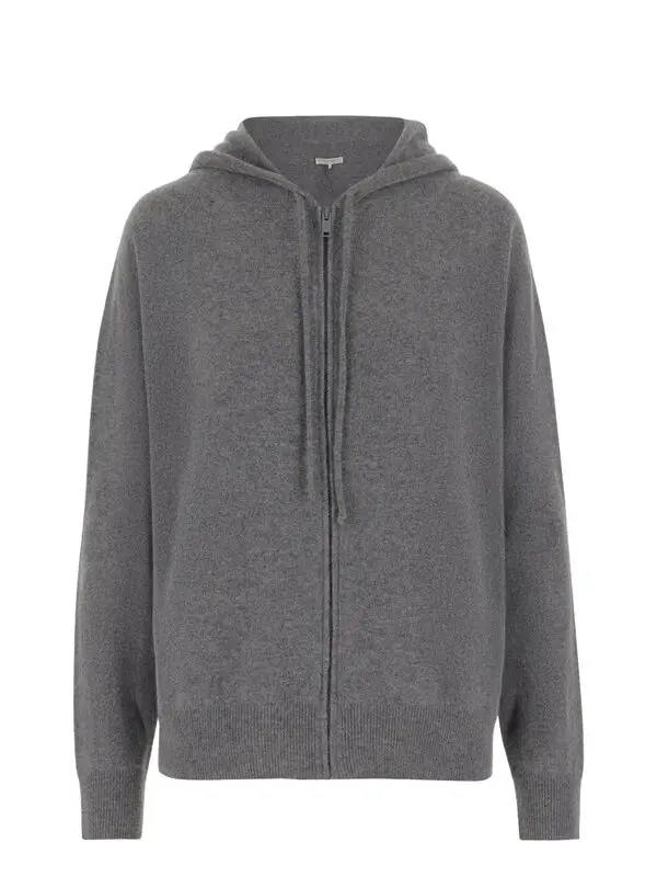 THE ROW Hooded Zip-up Cardigan - Grey