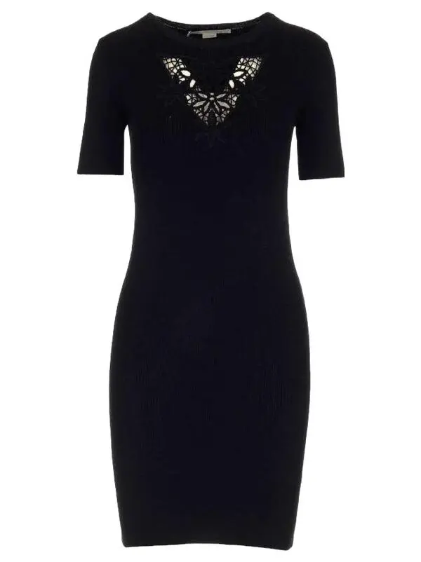 Stella McCartney Embroidered Chest Mini Dress - Black