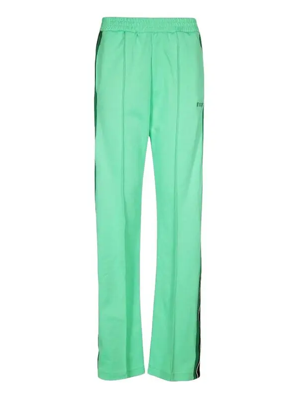 MSGM Striped Detail Straight-leg Track Pants - Green