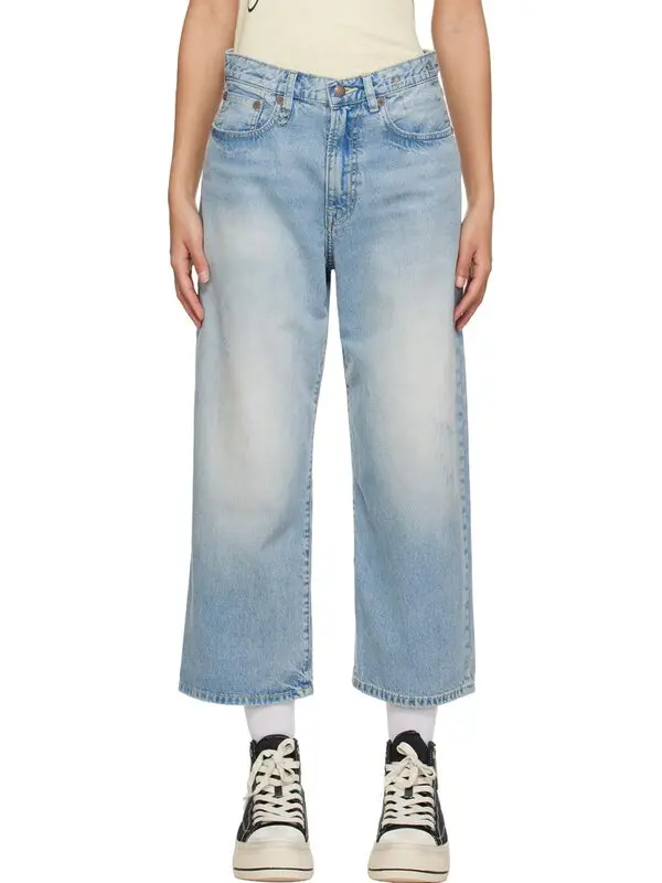 R13 High-rise Wide-leg Jeans - Blue