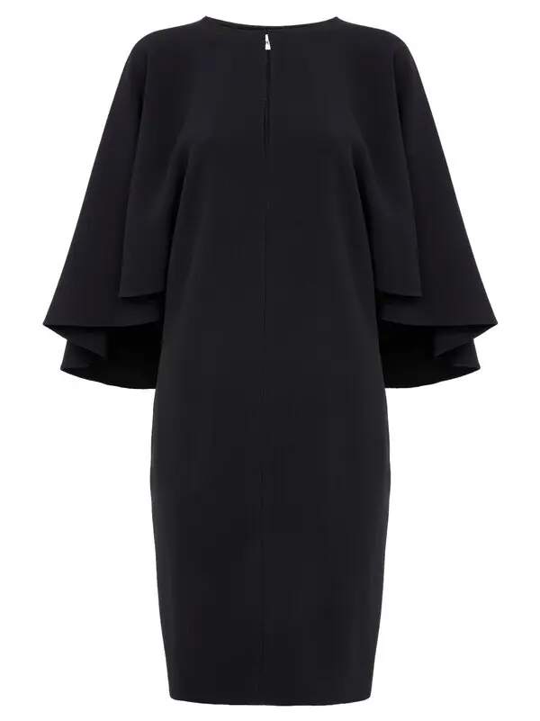 Chloé Cape Sleeves Mini Dress - Black