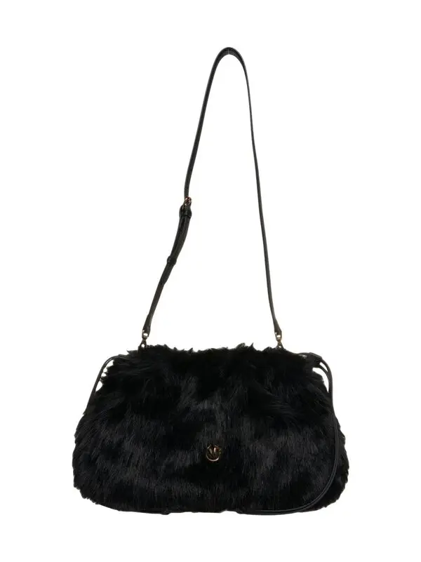 Pinko Drawstring Maxi Clutch Bag - Black