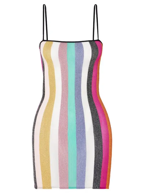 Missoni Striped Metallic Crochet-knit Mini Dress - Multicolor