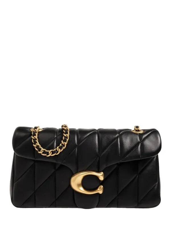 COACH Tabby 26 Quilted Crossbody Bag With Logo Plaque - Black