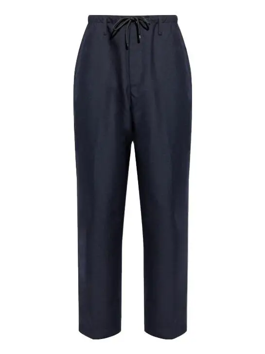 Dries Van Noten Drawstring Waist Casual Trousers - Black