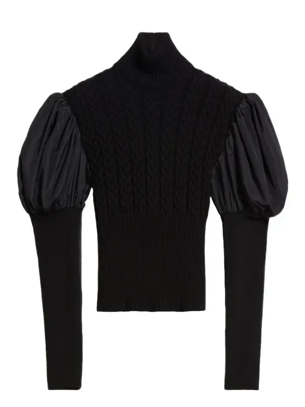 Max Mara Aster Puff-sleeve Jumper - Black