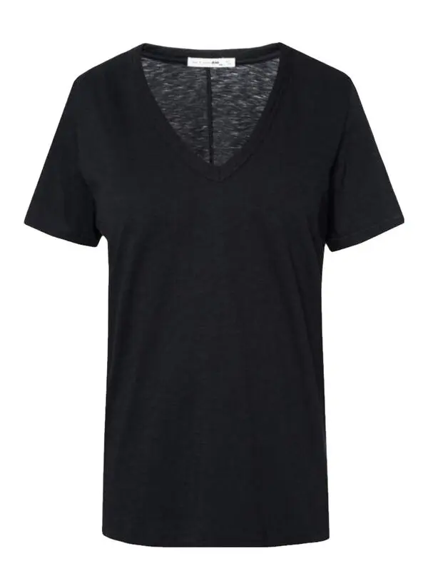 Rag & Bone V-neck Short Sleeve T-shirt - Black