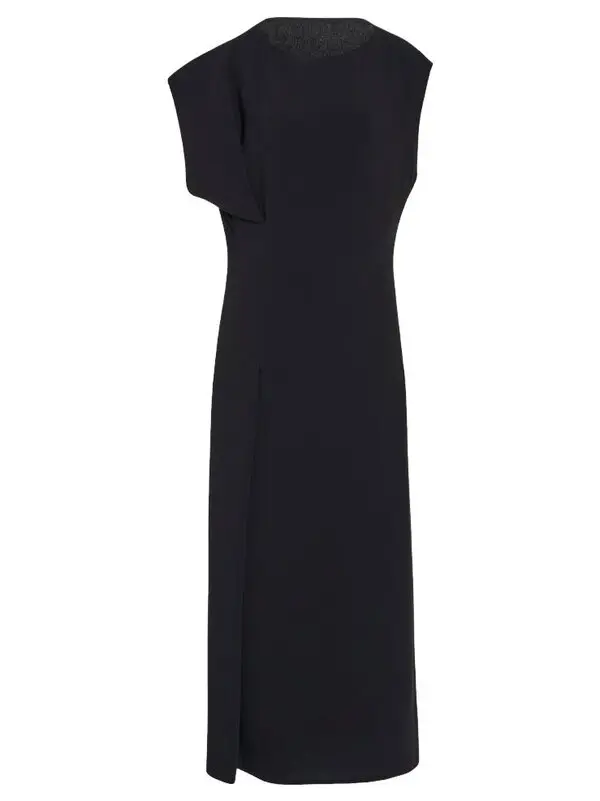 THE ROW Blathine Crewneck Midi Dress - Black