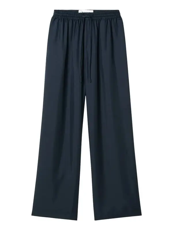RÓHE Drawstring Wide Leg Trousers - Black